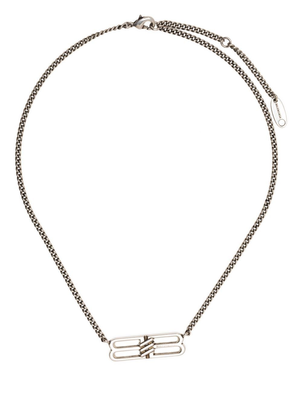 Balenciaga Bb Icon Chain Necklace - Silver | Editorialist