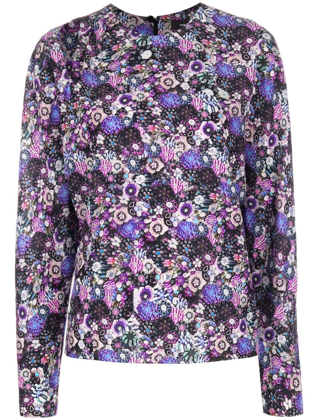 ISABEL MARANT ÉTOILE ISABEL MARANT Floral-Print Stretch-Silk Blouse