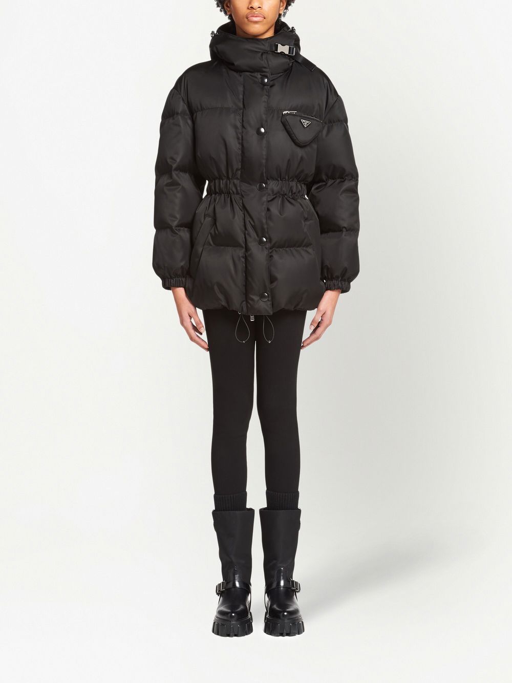 PRADA Prada Re-Nylon Down Jacket with Triangle Pocket