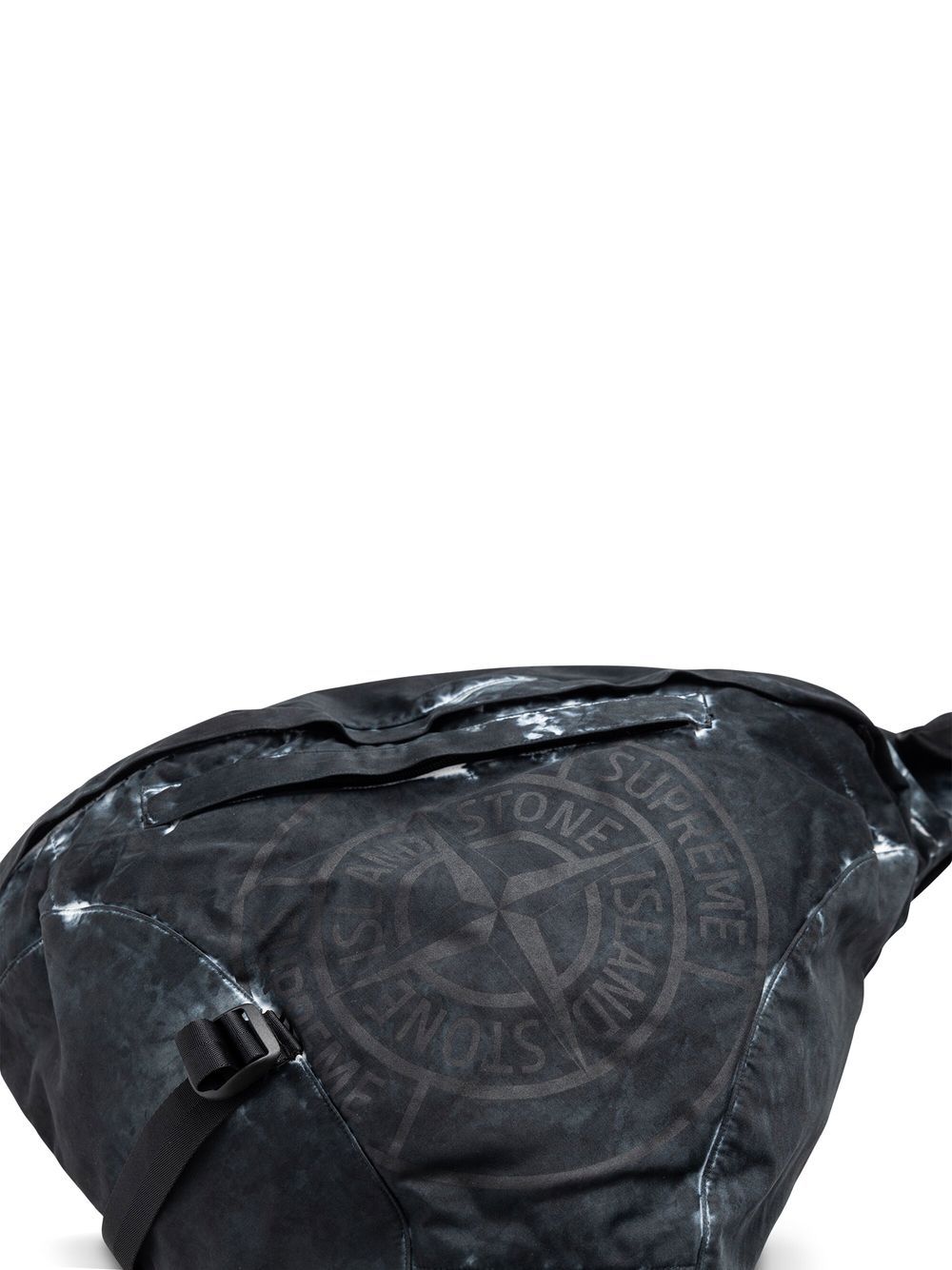 Supreme X Stone Island Printed Camo Shoulder Bag In Black - 18