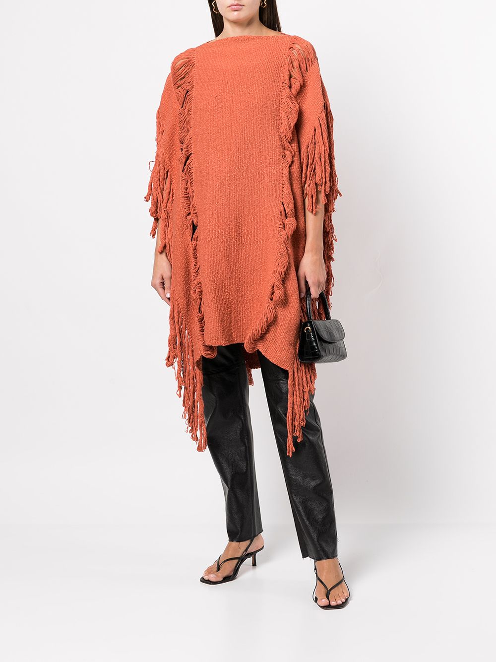 VOZ VOZ Fringe-Detail Long Top