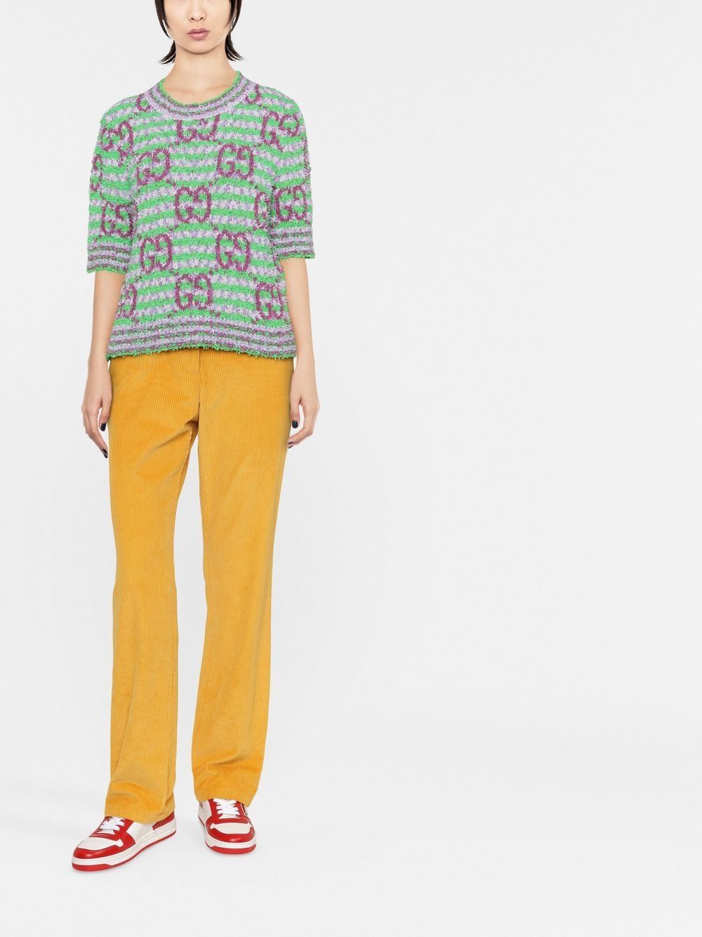GUCCI Gucci GG Striped-Knit Top