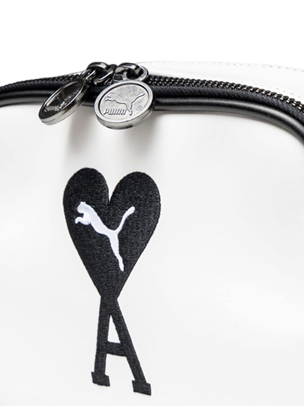 Puma X Ami Paris Small Logo-Embroidered Messenger Bag - White