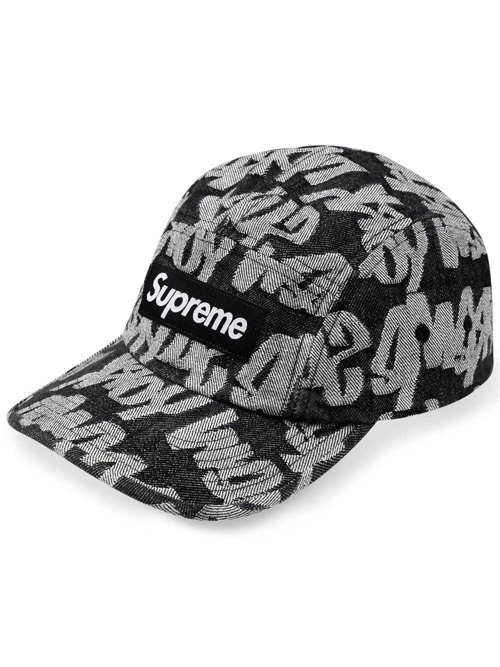 Supreme Jacquard Denim Cap - Black | Editorialist