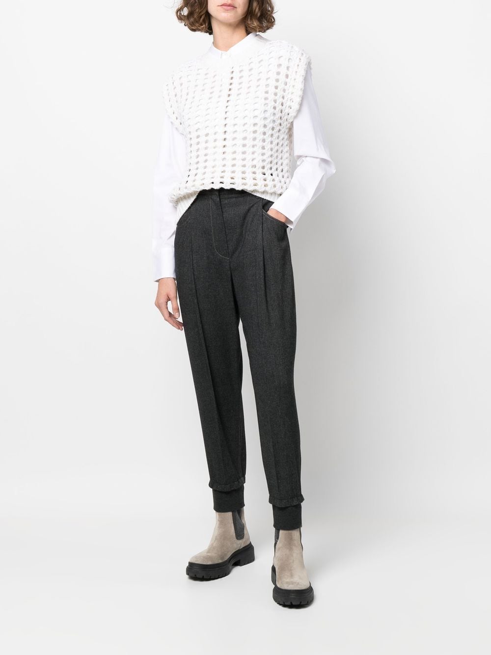BRUNELLO CUCINELLI Brunello Cucinelli Tapered-Leg Tailored Trousers