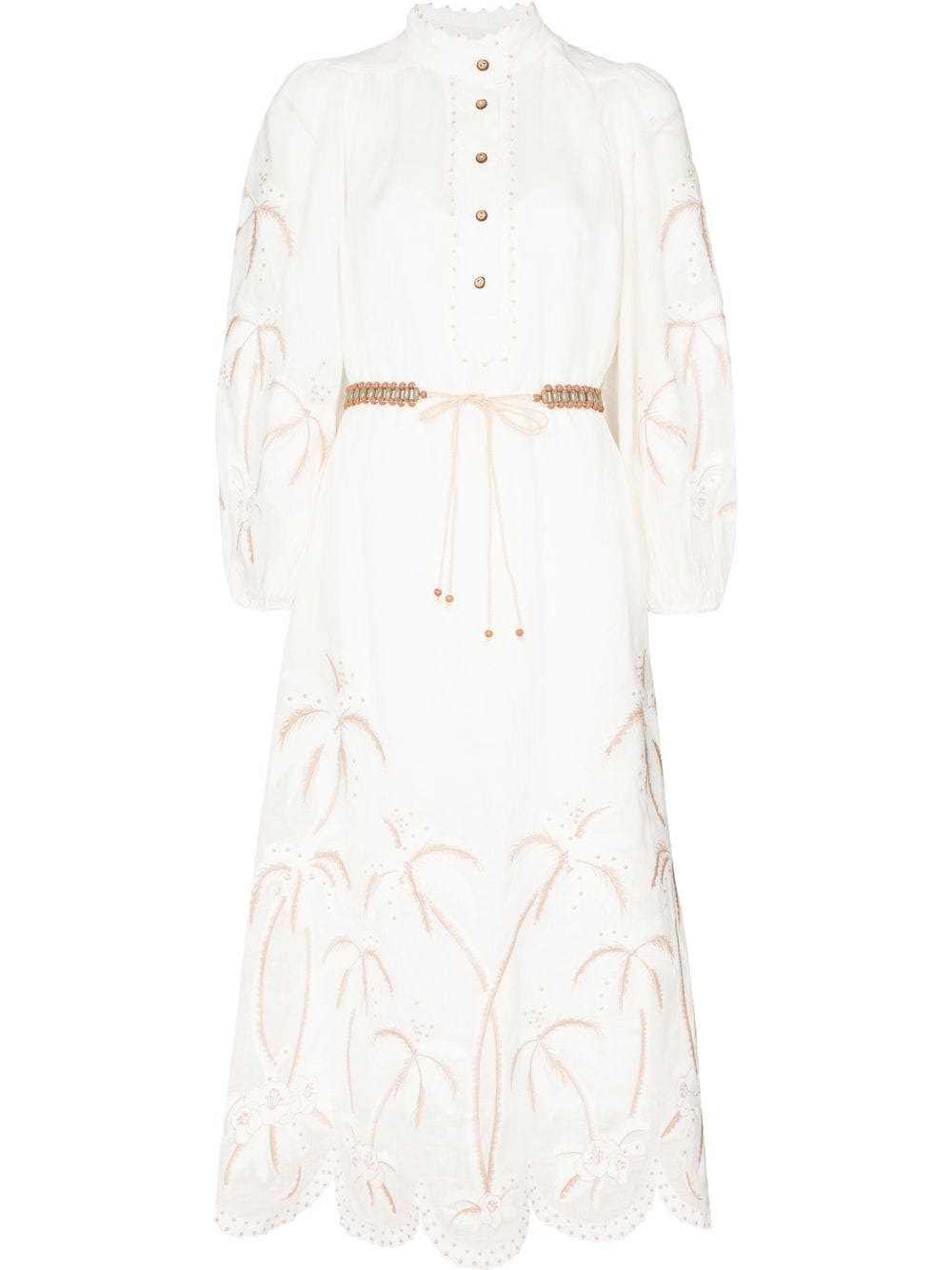 Zimmermann Palm Tree Print Belted Midi Shirt Dress In Neutrals - 56% Off | Editorialist Zimmermann Palm Tree Print Belted Midi Shirt Dress In Neutrals - 56% Off | Editorialist