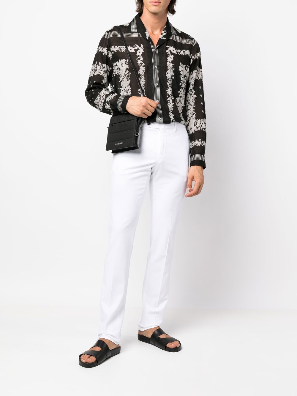 PT TORINO Mid-Rise Straight-Leg Trousers