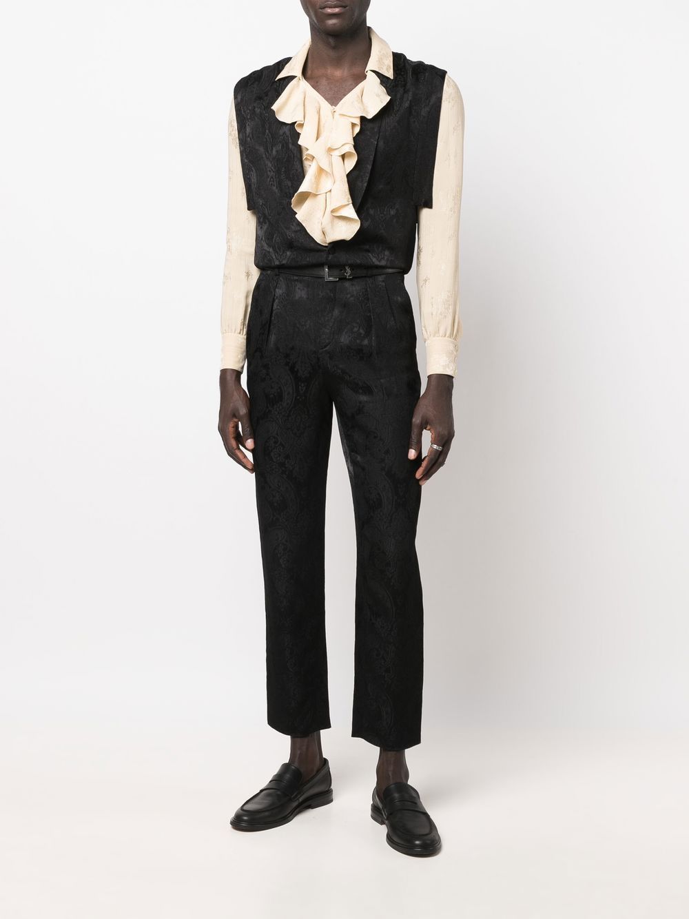 SAINT LAURENT Saint Laurent Paisley Jacquard Trousers