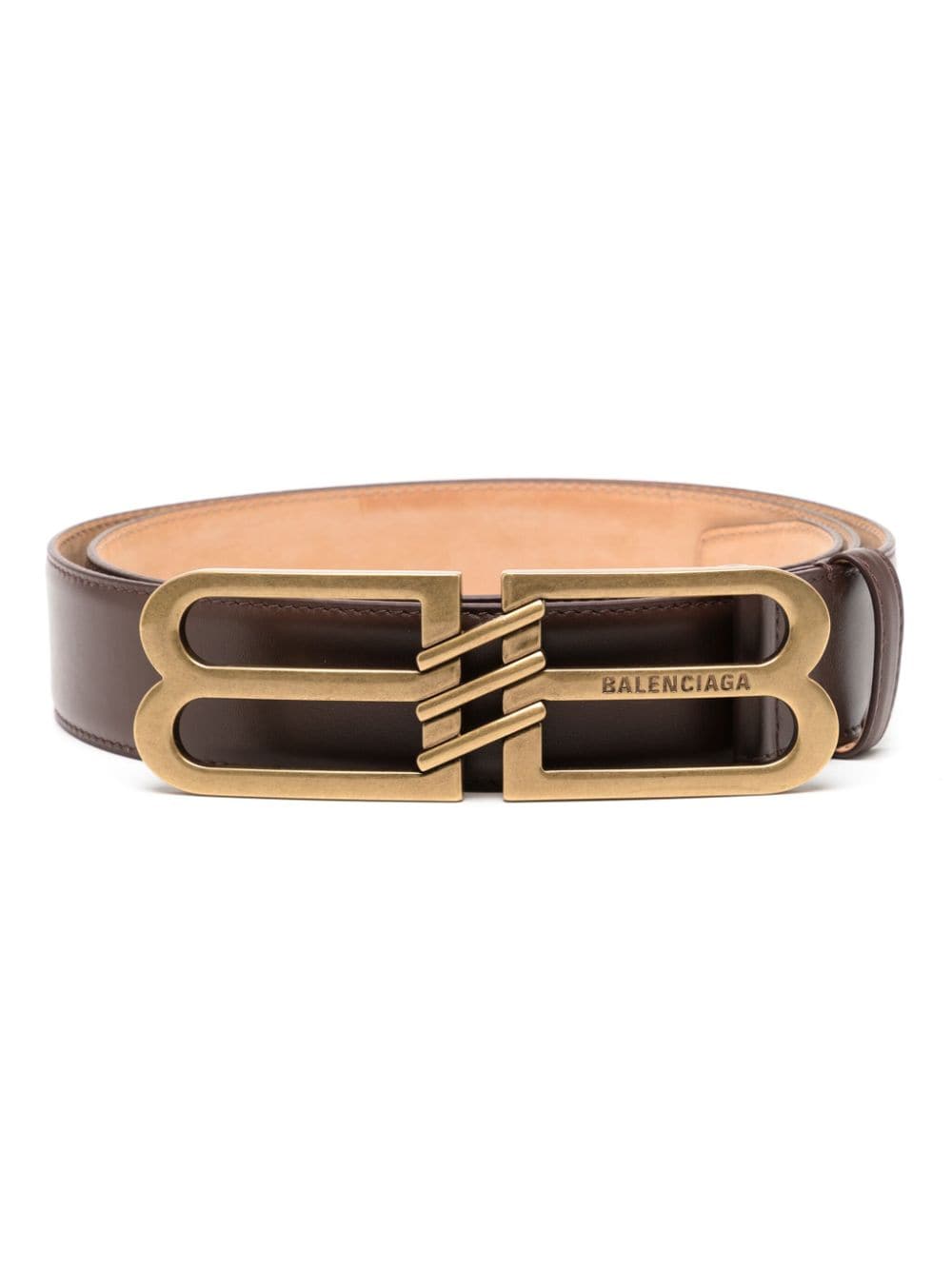 Balenciaga Bb Signature Belt In Brown - 30% Off | Editorialist