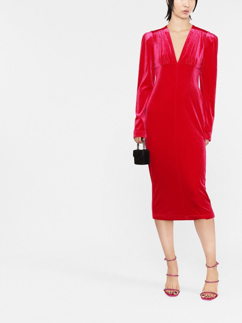 PHILOSOPHY DI LORENZO SERAFINI Philosophy Di Lorenzo Serafini V-Neck Midi Dress