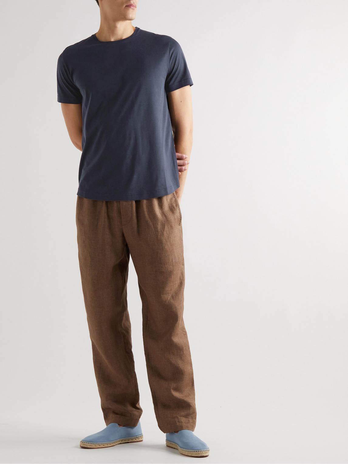 LORO PIANA Loro Piana - Slim-Fit Silk and Cotton-Blend Jersey T-Shirt - Men - Blue - XXL