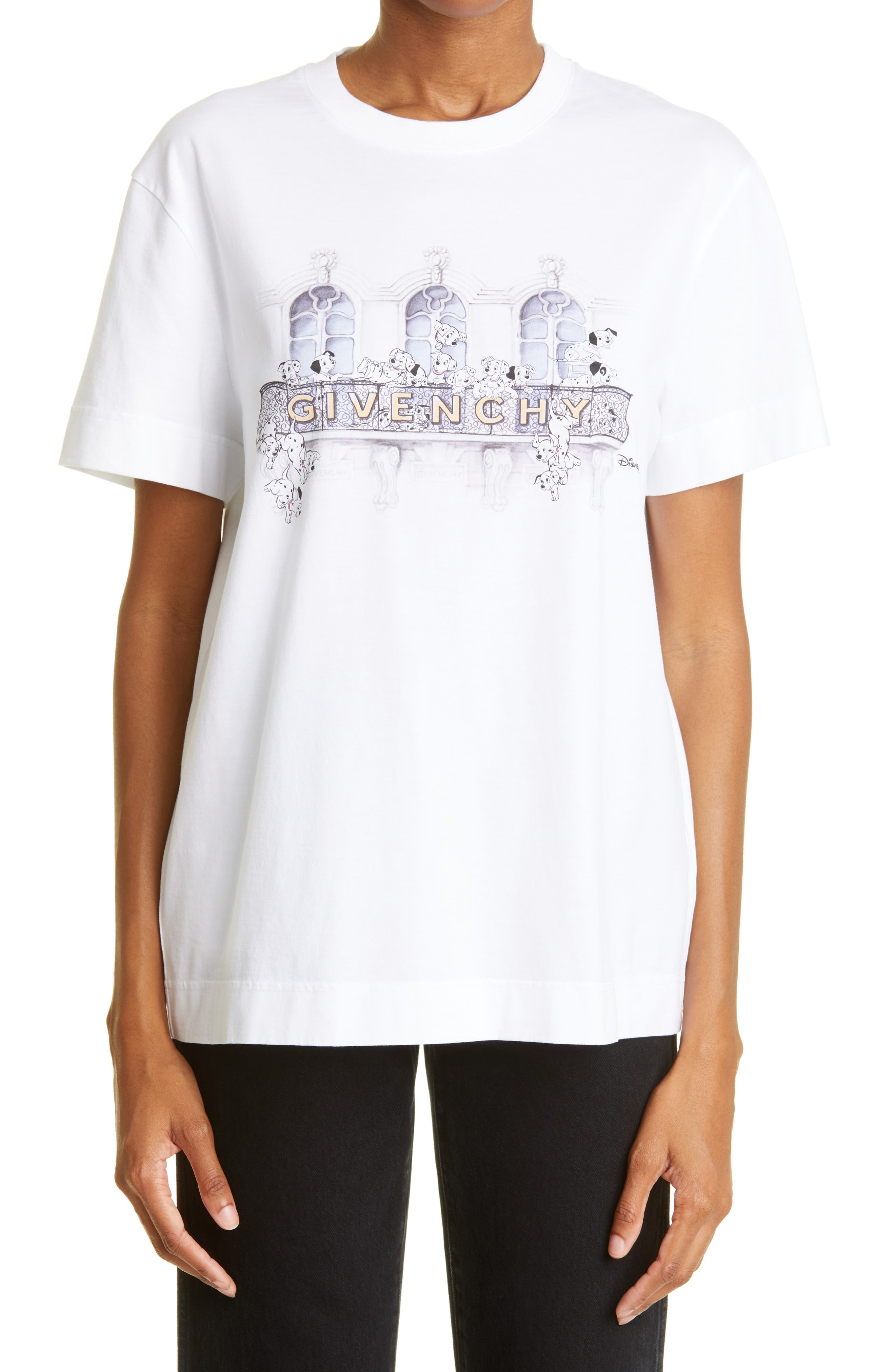 Givenchy Disney X '101 Dalmatians' Cotton Logo Graphic Tee In