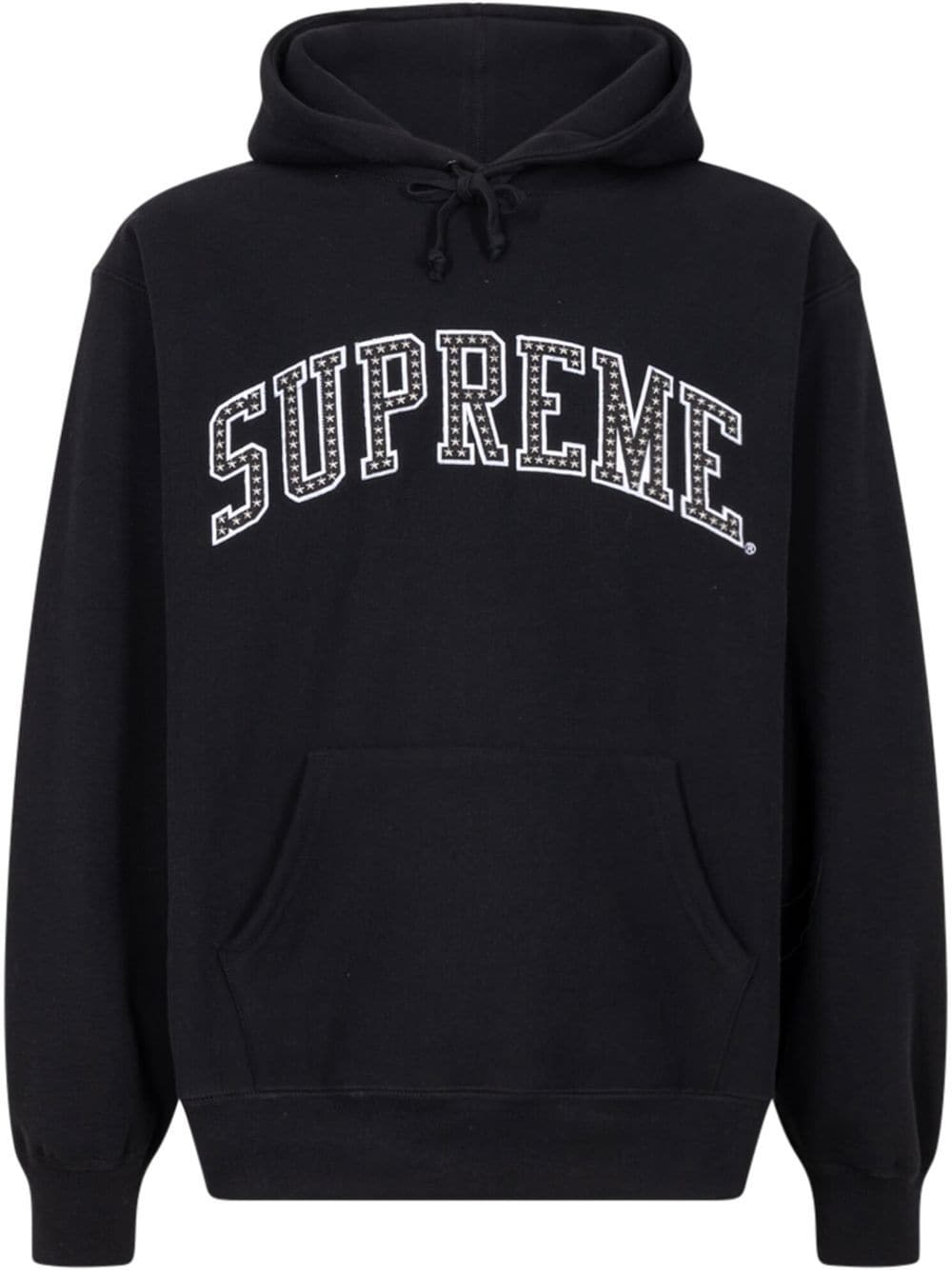Supreme Stars Arc Stud-Embellished Hoodie - Black | Editorialist