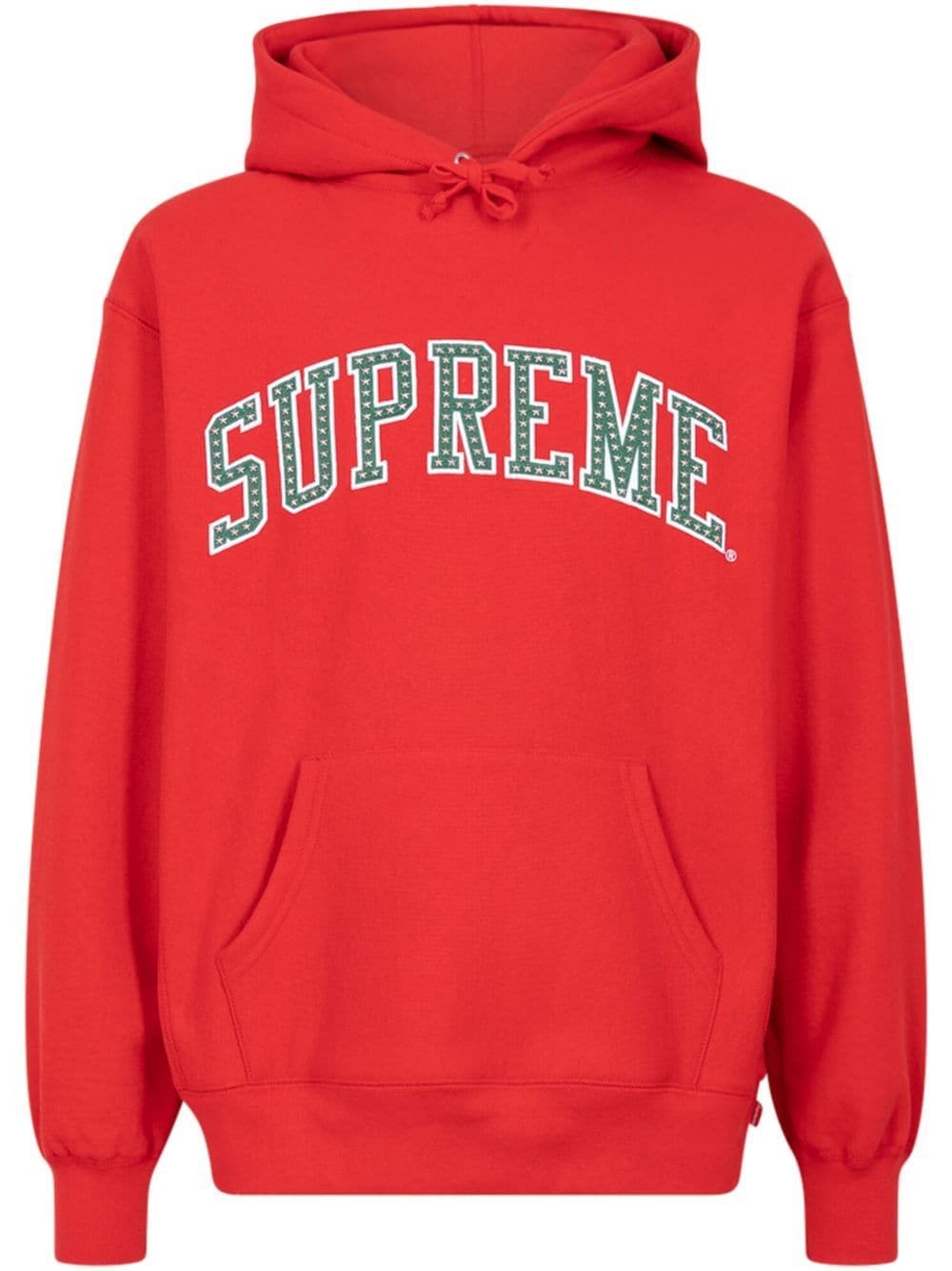 Supreme Stars Arc Hooded Sweatshirt - Red | Editorialist