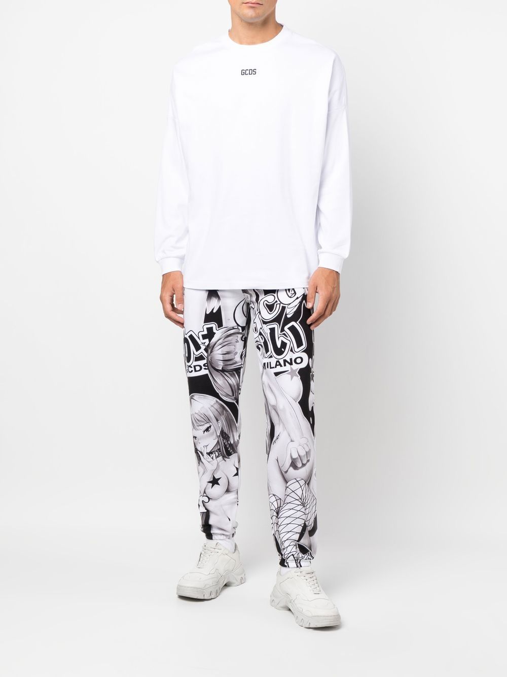 GCDS logo-print long-sleeved t-shirt