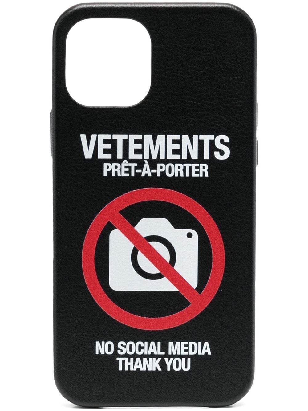 Vetements No Social Media Iphone 12 Pro Case In Black - 50% Off