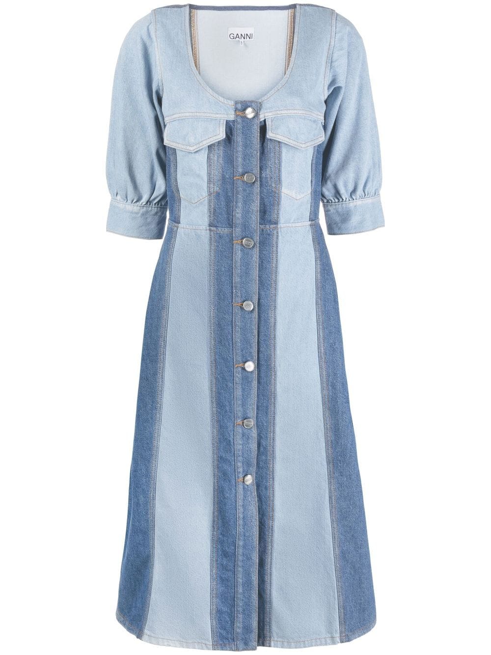white christmas dresses City Blues Mid Wash Denim Dress – Adeline main image 0