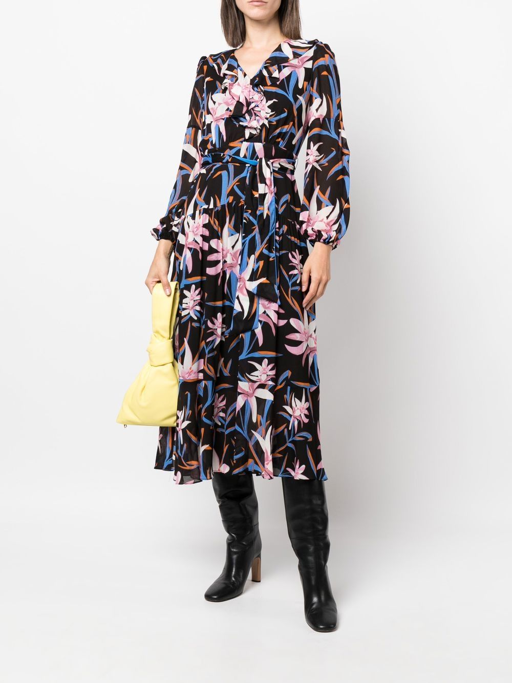 DIANE VON FURSTENBERG DVF Diane von Furstenberg Jaxson Floral-Print Midi Dress