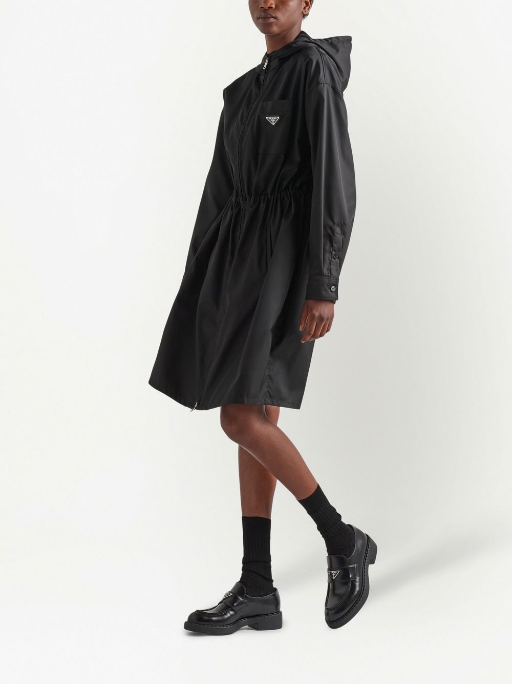 PRADA Prada Re-Nylon Raincoat with Drawstring Waist