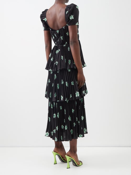 green emerald velvet dress Amur Cathy Midi Dress