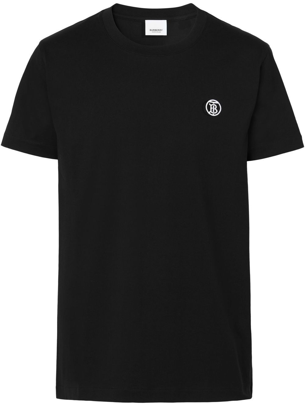 Burberry Logo-Embroidered Cotton T-Shirt In Black - 44% Off
