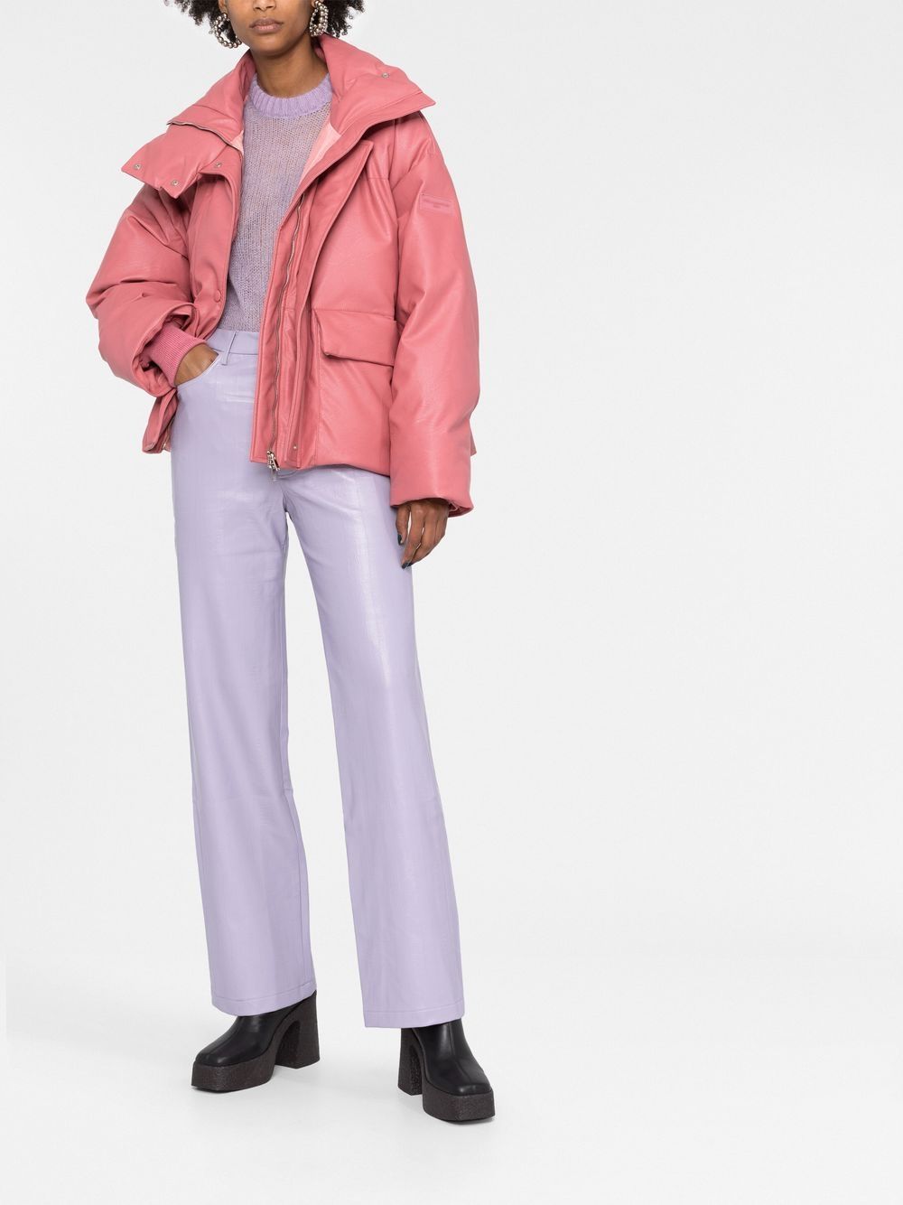 STELLA MCCARTNEY Faux-Leather Puffer Jacket