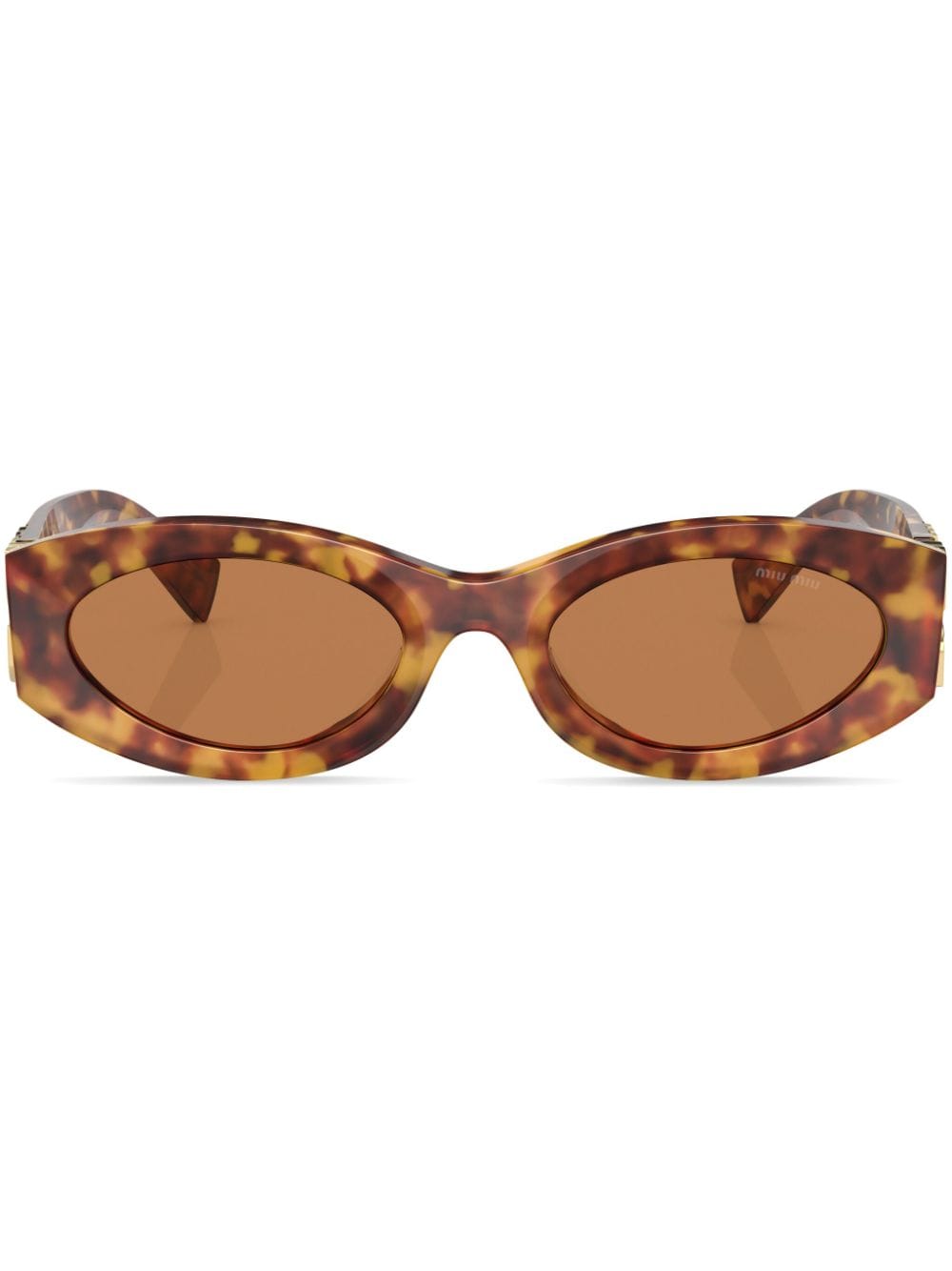 Miu Miu Tortoiseshell Cat-eye Sunglasses - Green | Editorialist display picture 3