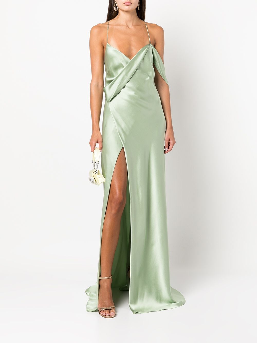 MICHELLE MASON Michelle Mason Cowl-Neck Gown