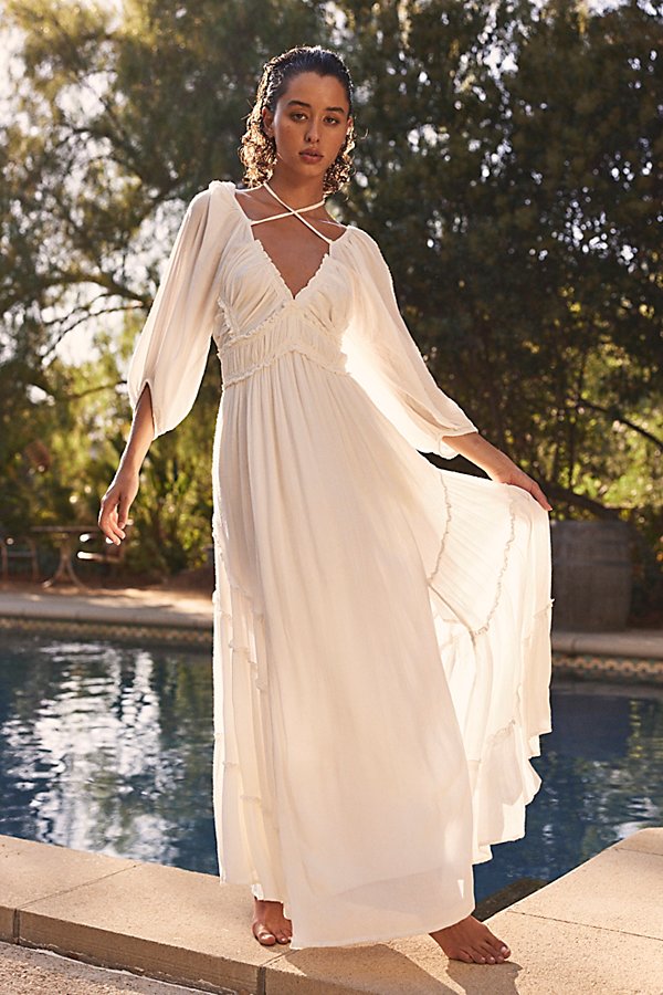 light blue maxi wrap dress Rosa Wrap Dress