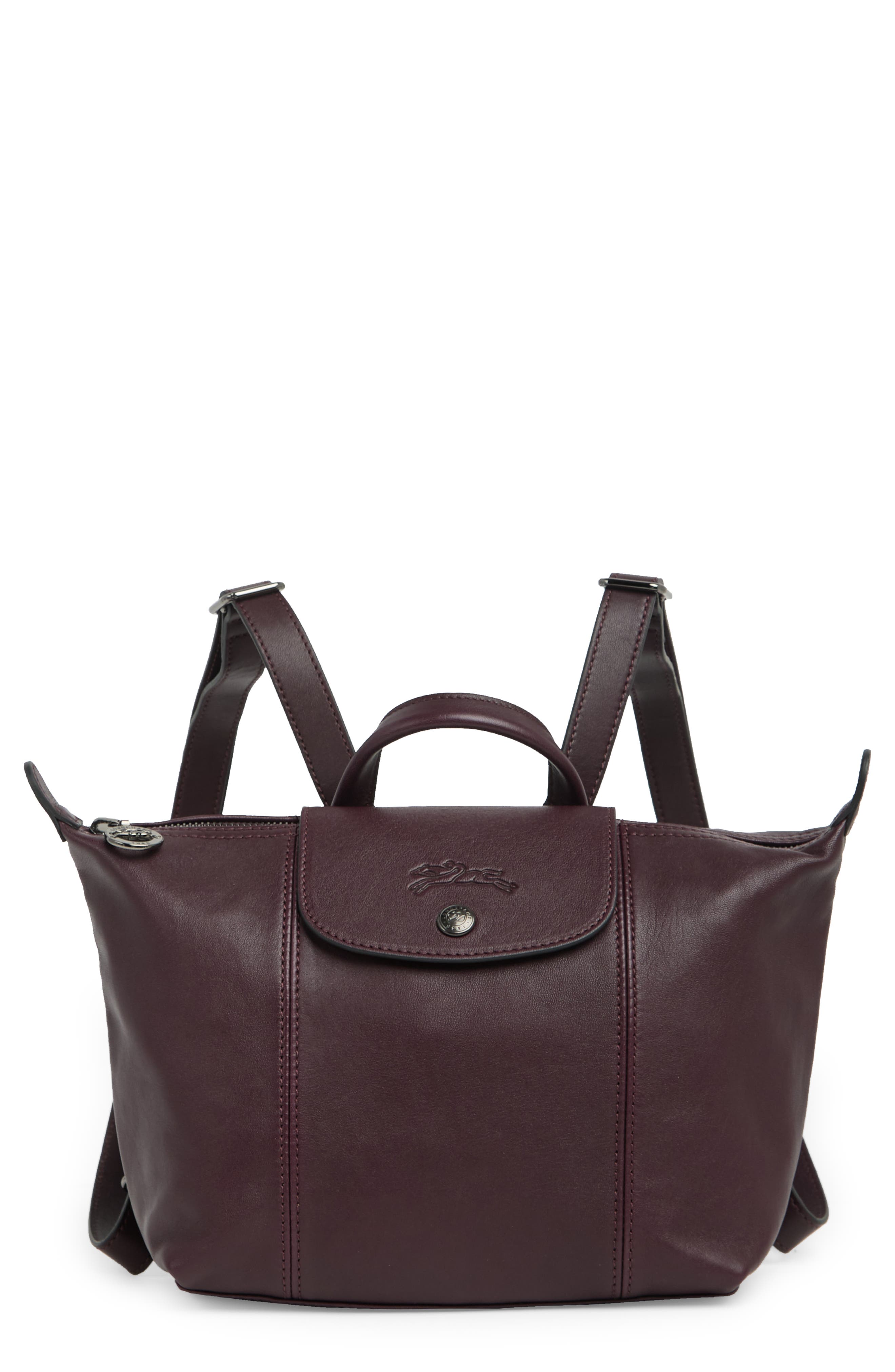 Auth LONGCHAMP Le Pliage Mini Burgundy Leather Backpack Longchamp Backpack Red Bags & Handbags for Women for sale - eBay main image 4