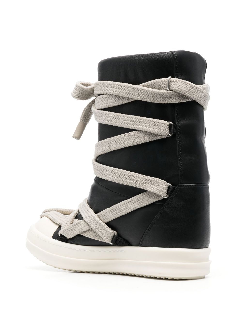 Rick Owens Jumbo Puffer Sneaker Boots In Black - 47% Off