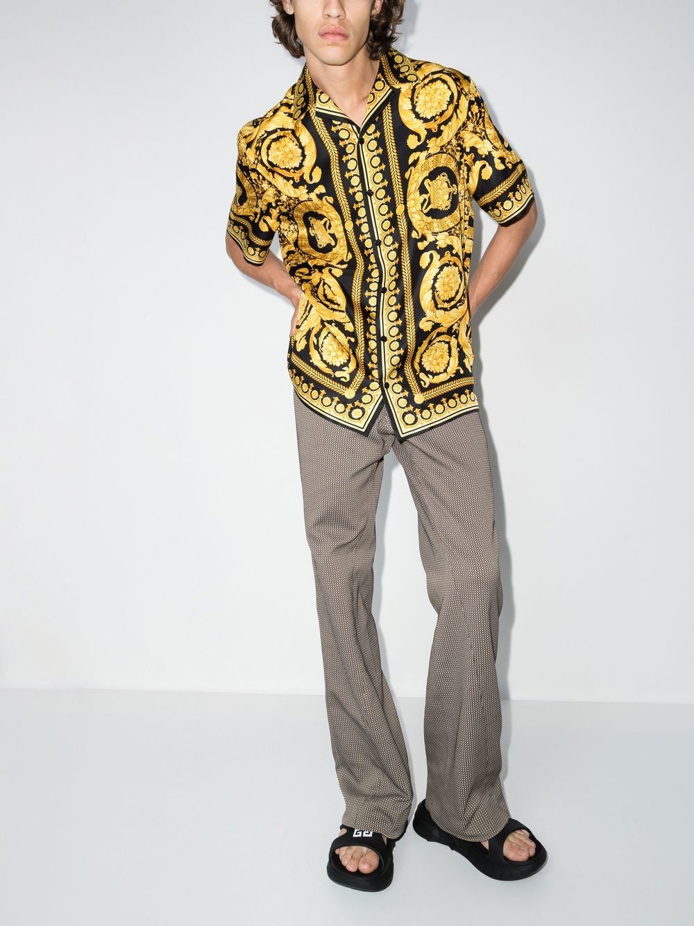 VERSACE barocco-print silk shirt