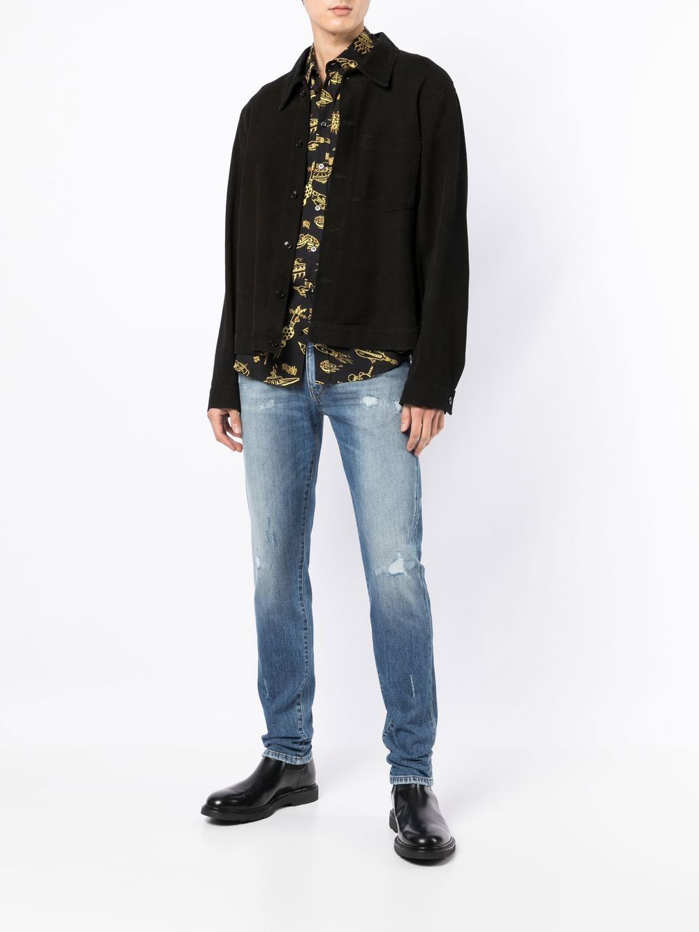 PT TORINO Distressed Slim-Cut Jeans