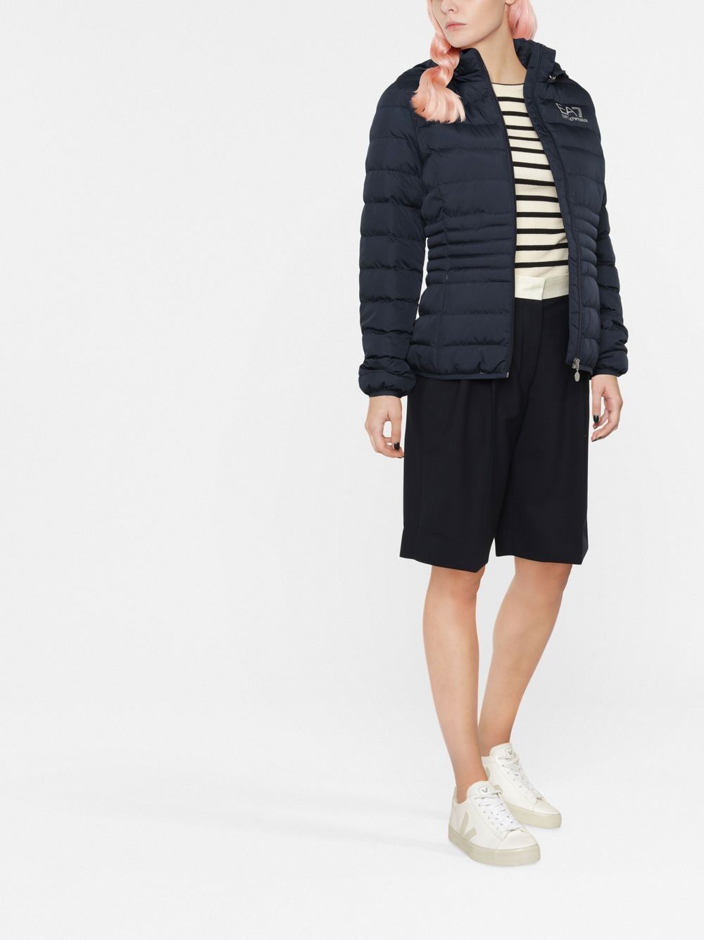 EA7 EA7 Emporio Armani Logo-Print Padded Jacket