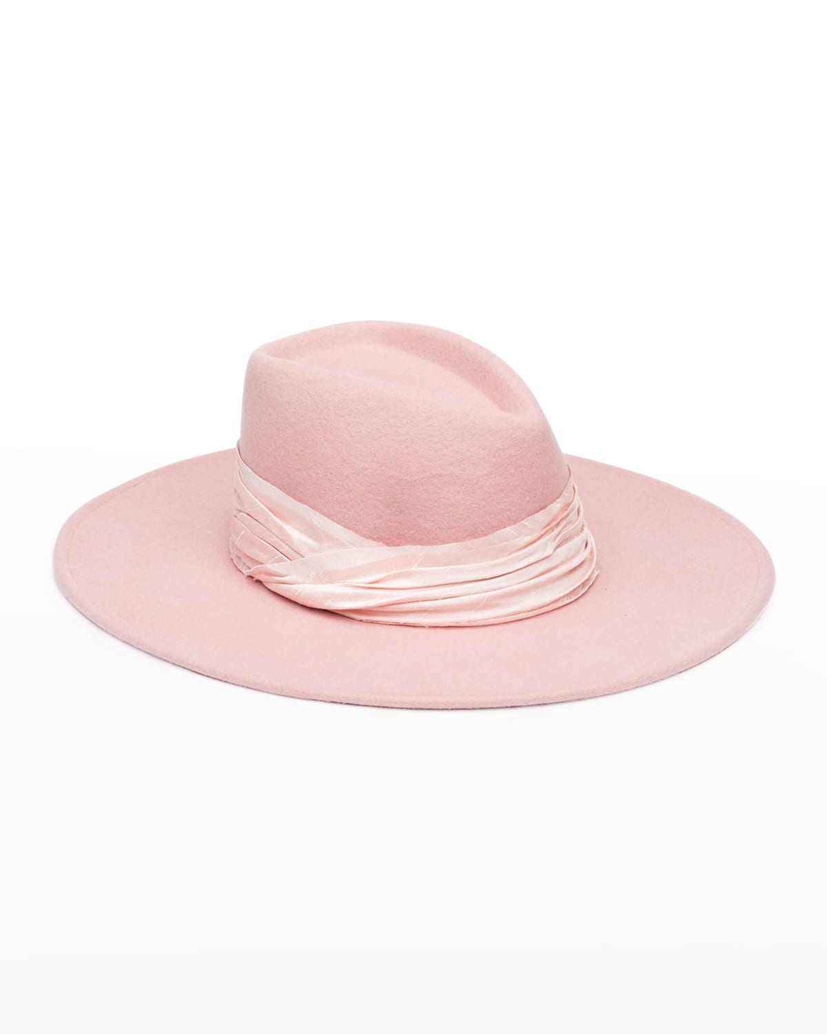 Eugenia Kim Harlowe Wide-Brim Felt Fedora Hat - Rose 