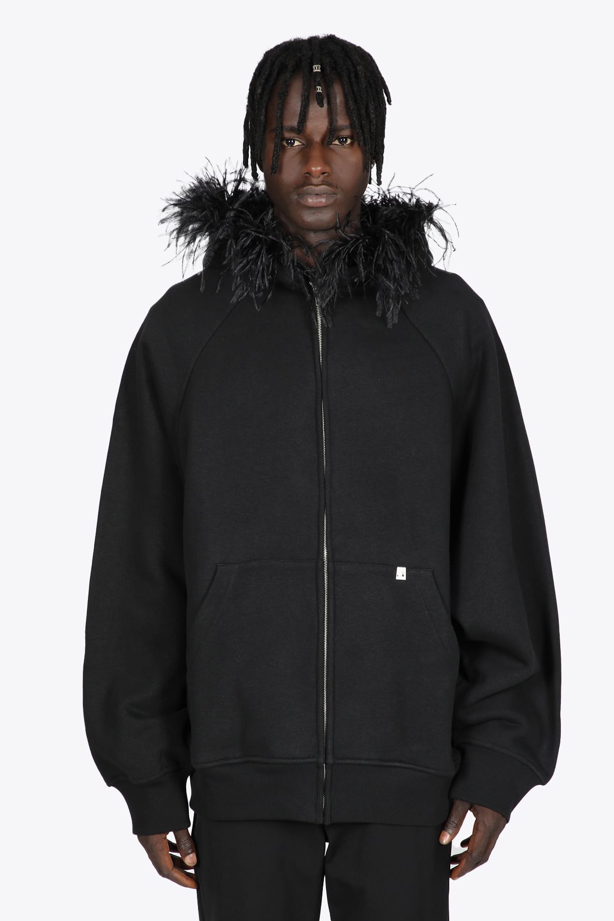 1017 Alyx 9sm Oversized Feathered Hoodie Black Oversized Hoodie 