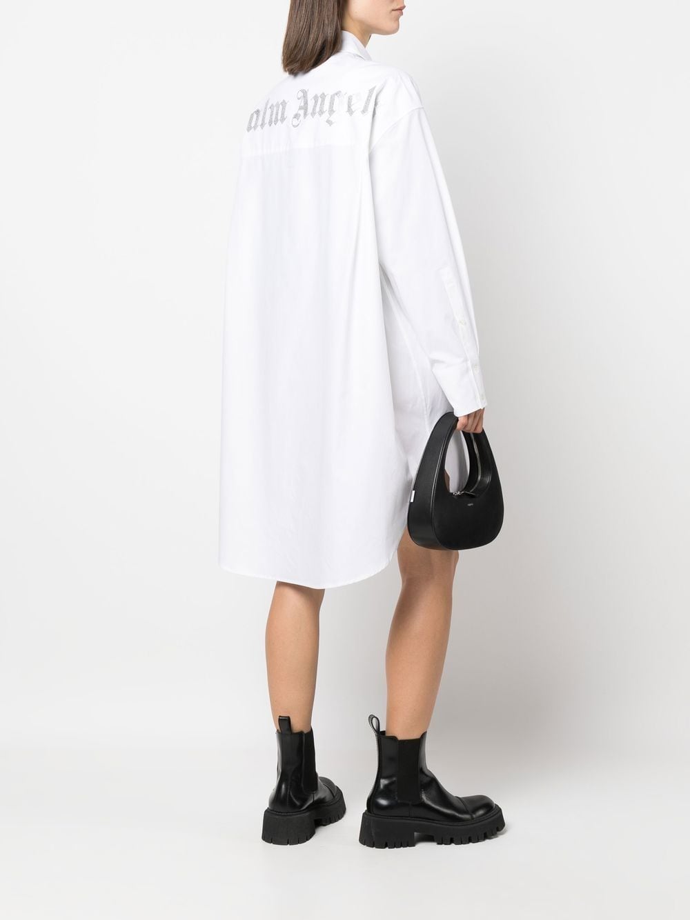 palm angels shirt dress Milan LA Maxi T-shirt Dress in BLACK OFF WHITE for Women