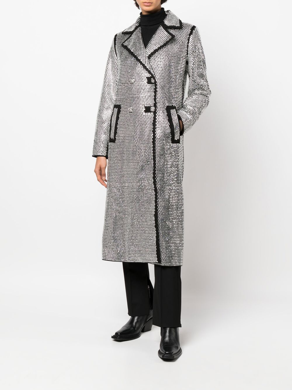 PHILIPP PLEIN Philipp Plein Embellished Crystal Long Coat