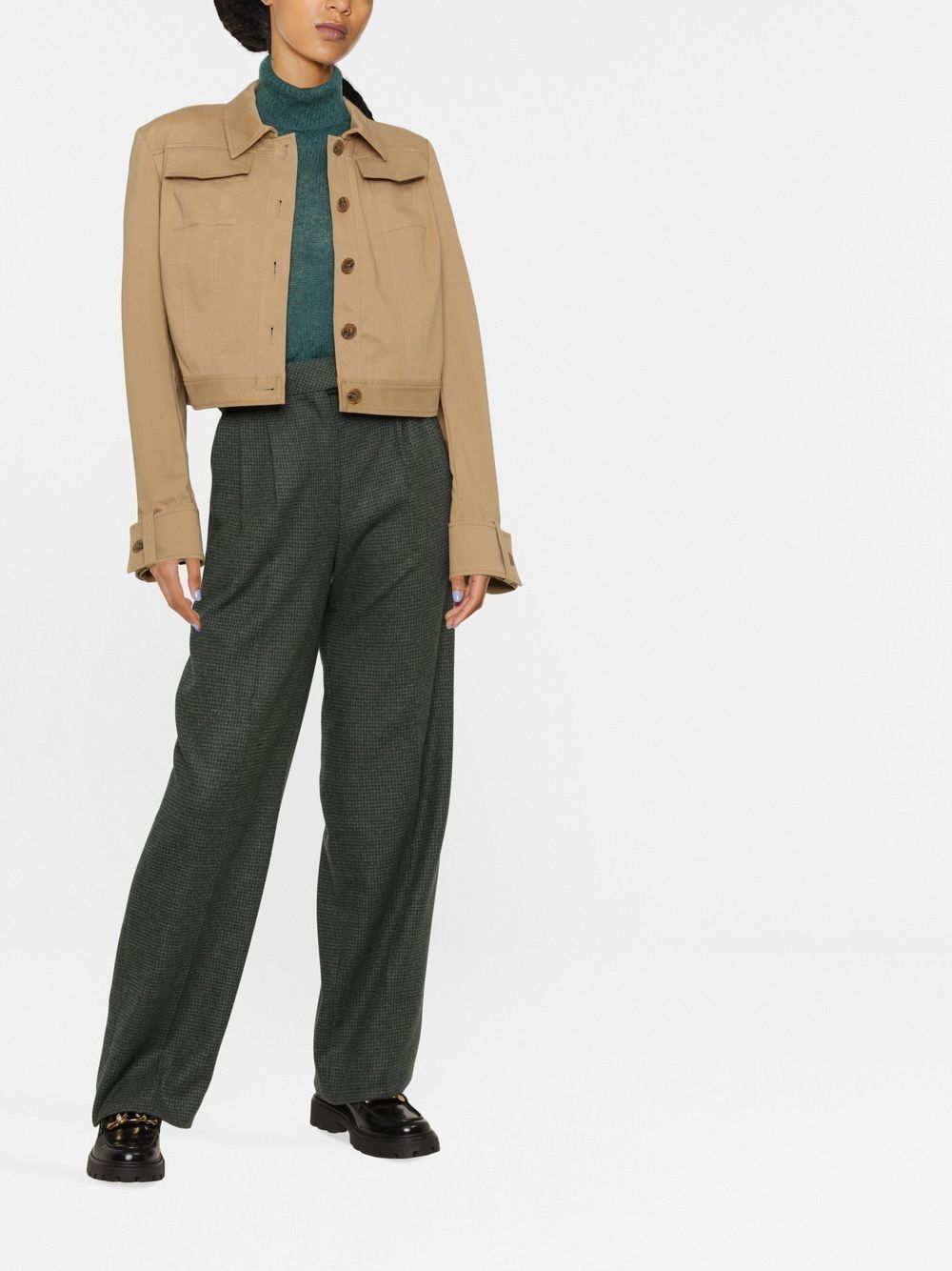 ALBERTA FERRETTI Alberta Ferretti Cropped Button-Up Jacket