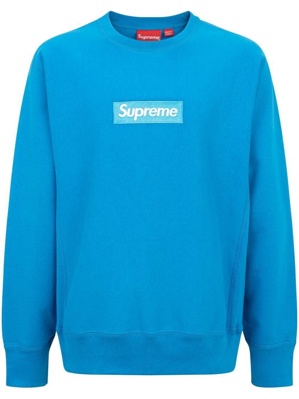 Supreme Box Logo Crew-Neck Sweatshirt - Blue | Editorialist