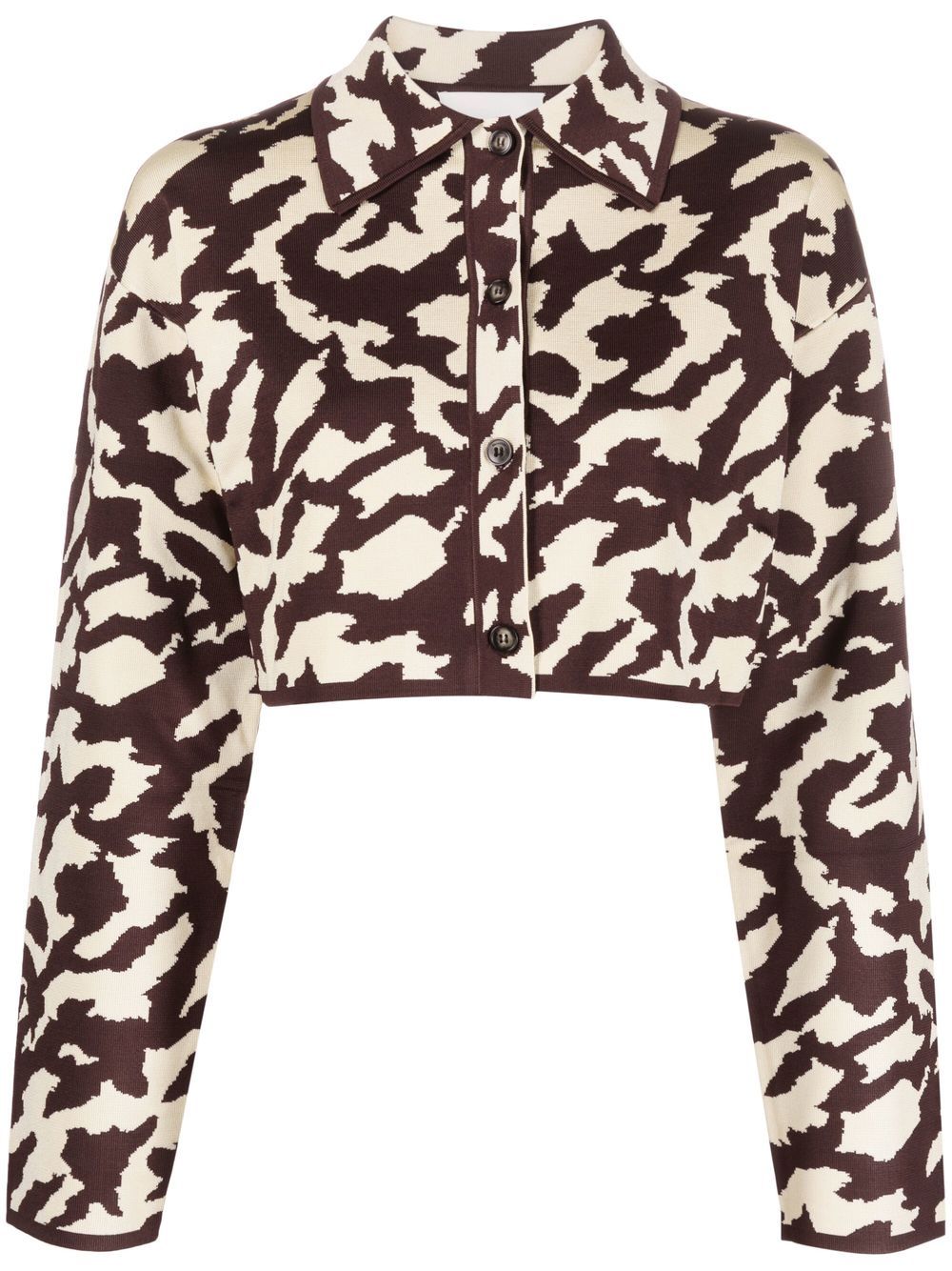 NANUSHKA Nanushka Animal-Print Cropped Jacket