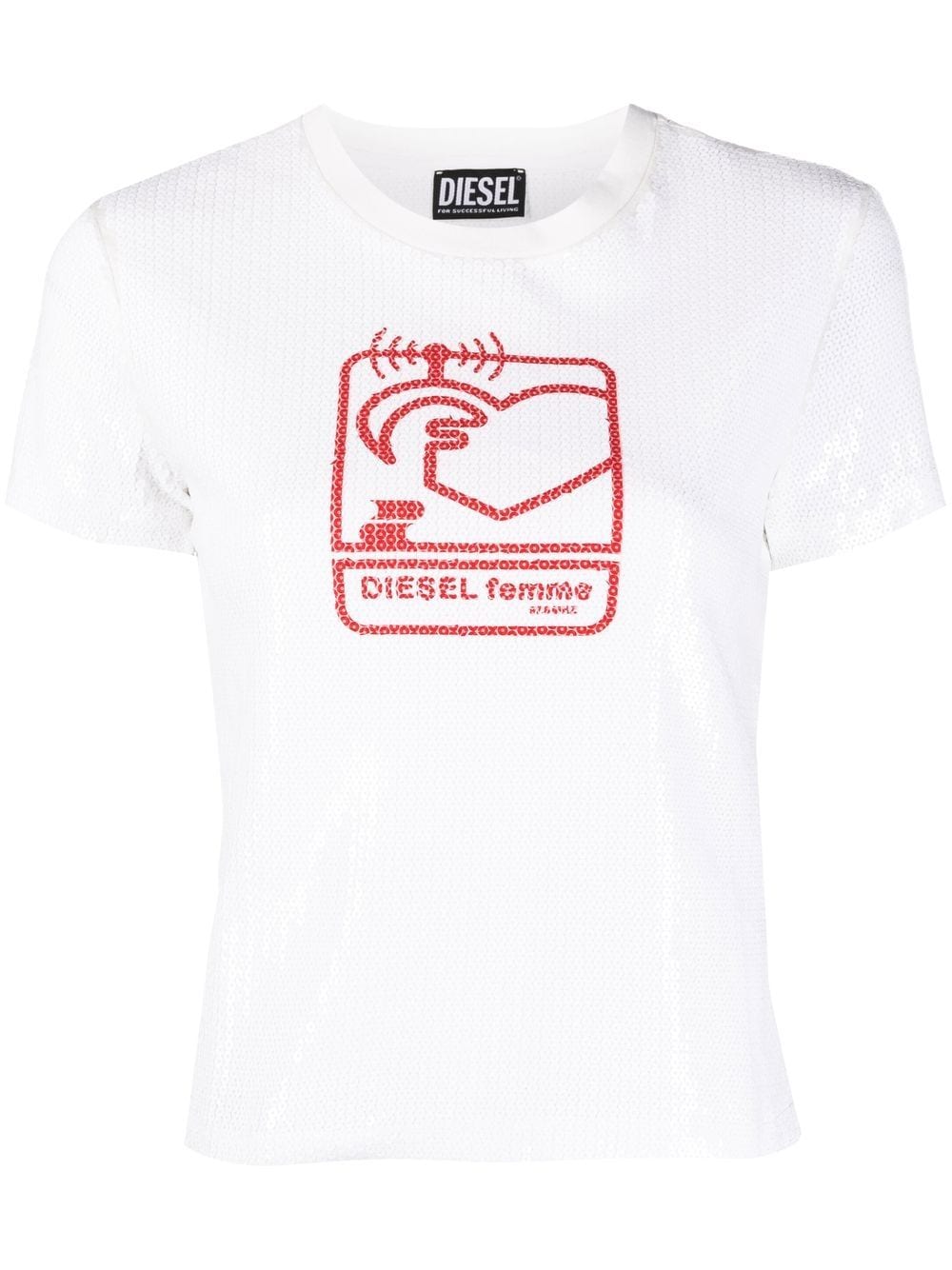 DIESEL® DIESEL Sequin-Embellished Logo T-Shirt