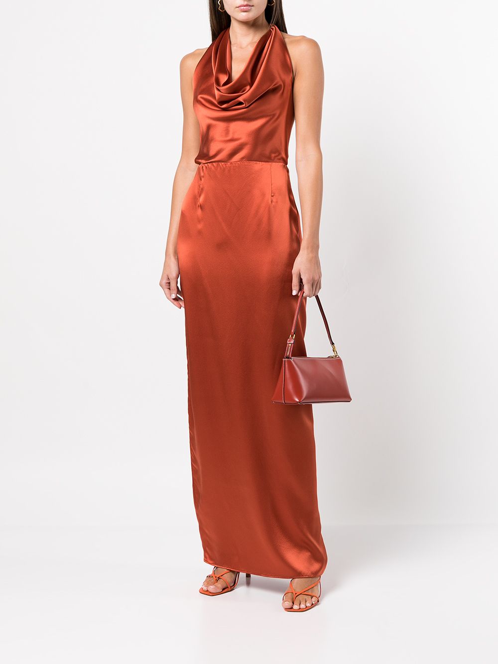 VOZ VOZ convertible halterneck silk dress