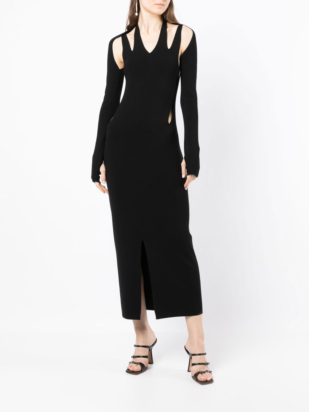 DION LEE Dion Lee Cut-Out Knit Midi Dress