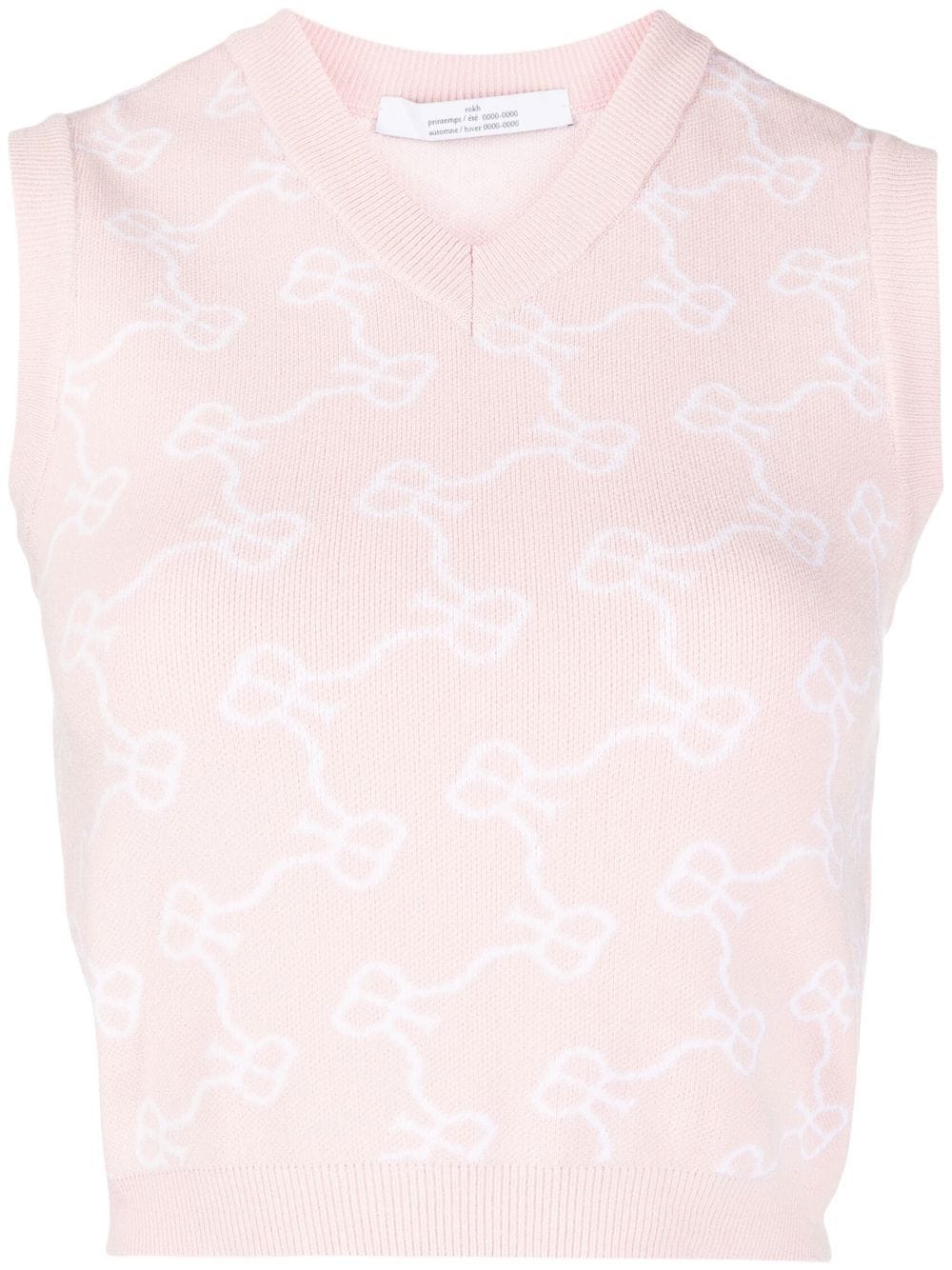 ROKH Monogram-Pattern Cropped Vest
