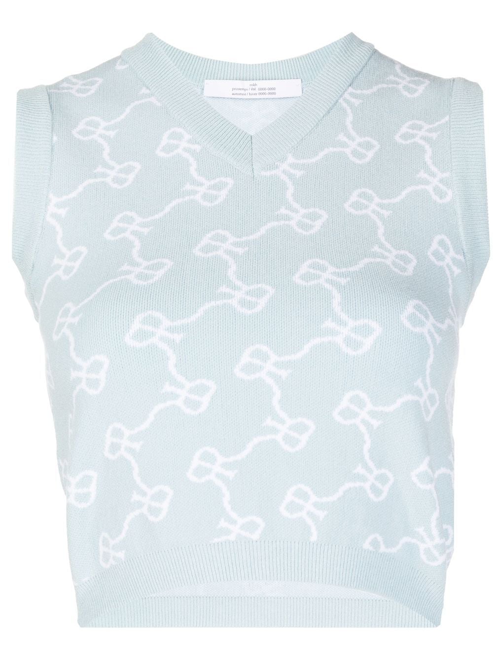 ROKH Monogram Pattern Cropped Vest