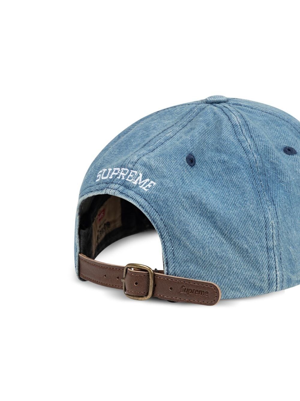 Supreme X Burberry Denim 6-Panel Cap - Blue | Editorialist
