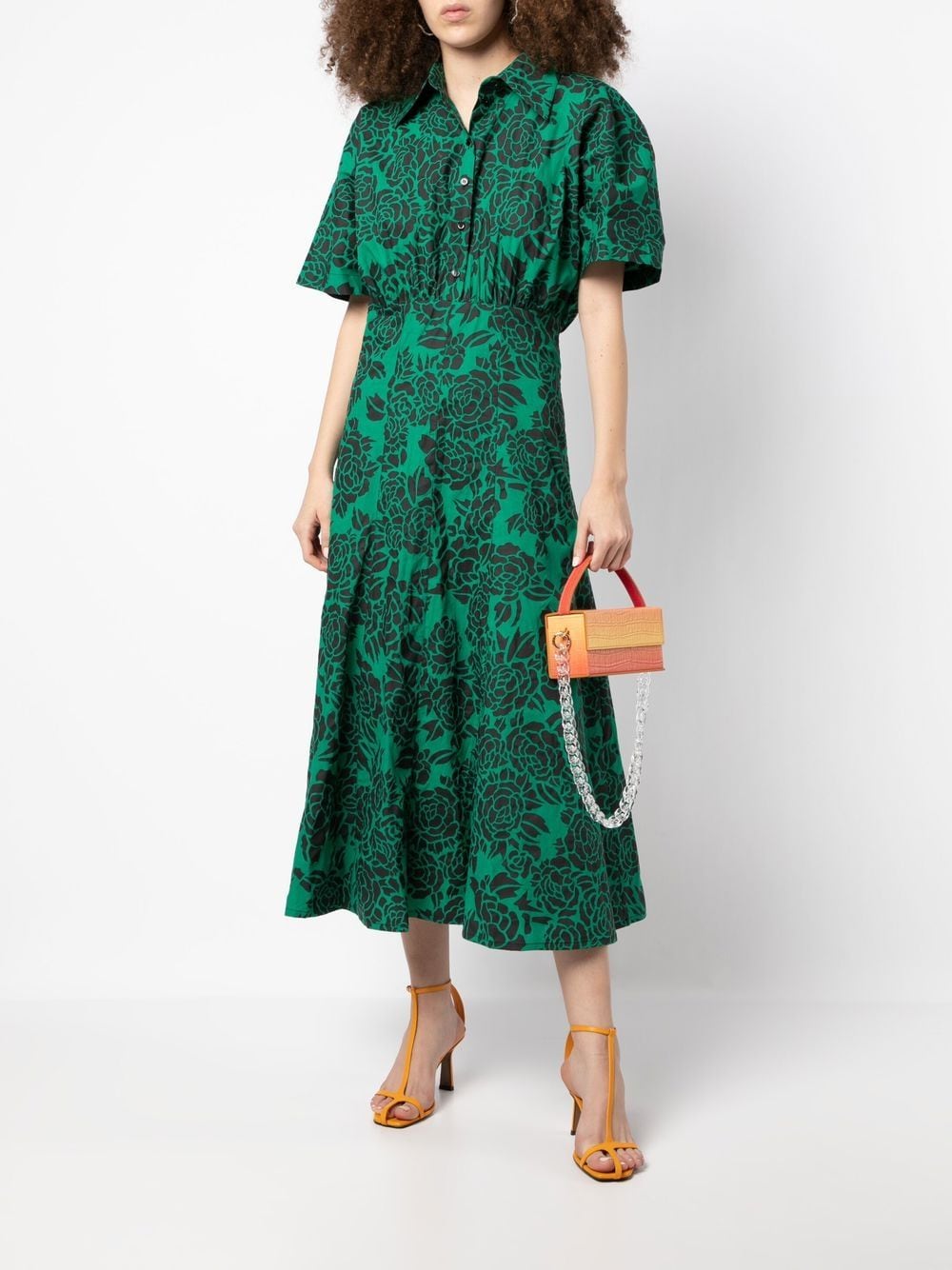 PHILOSOPHY DI LORENZO SERAFINI Rose-Print Shirt Dress