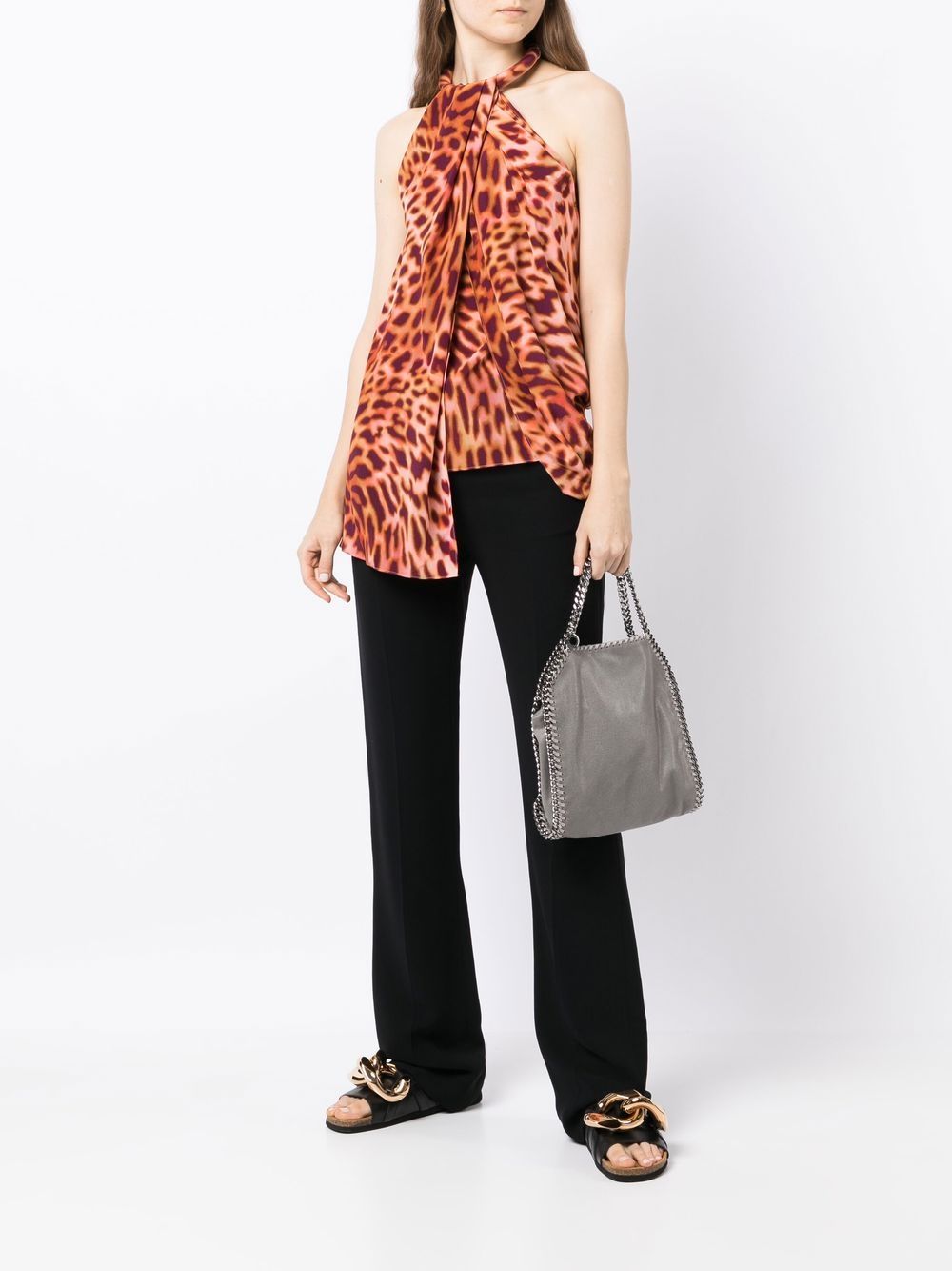 STELLA MCCARTNEY Stella McCartney Animal Print Draped Blouse
