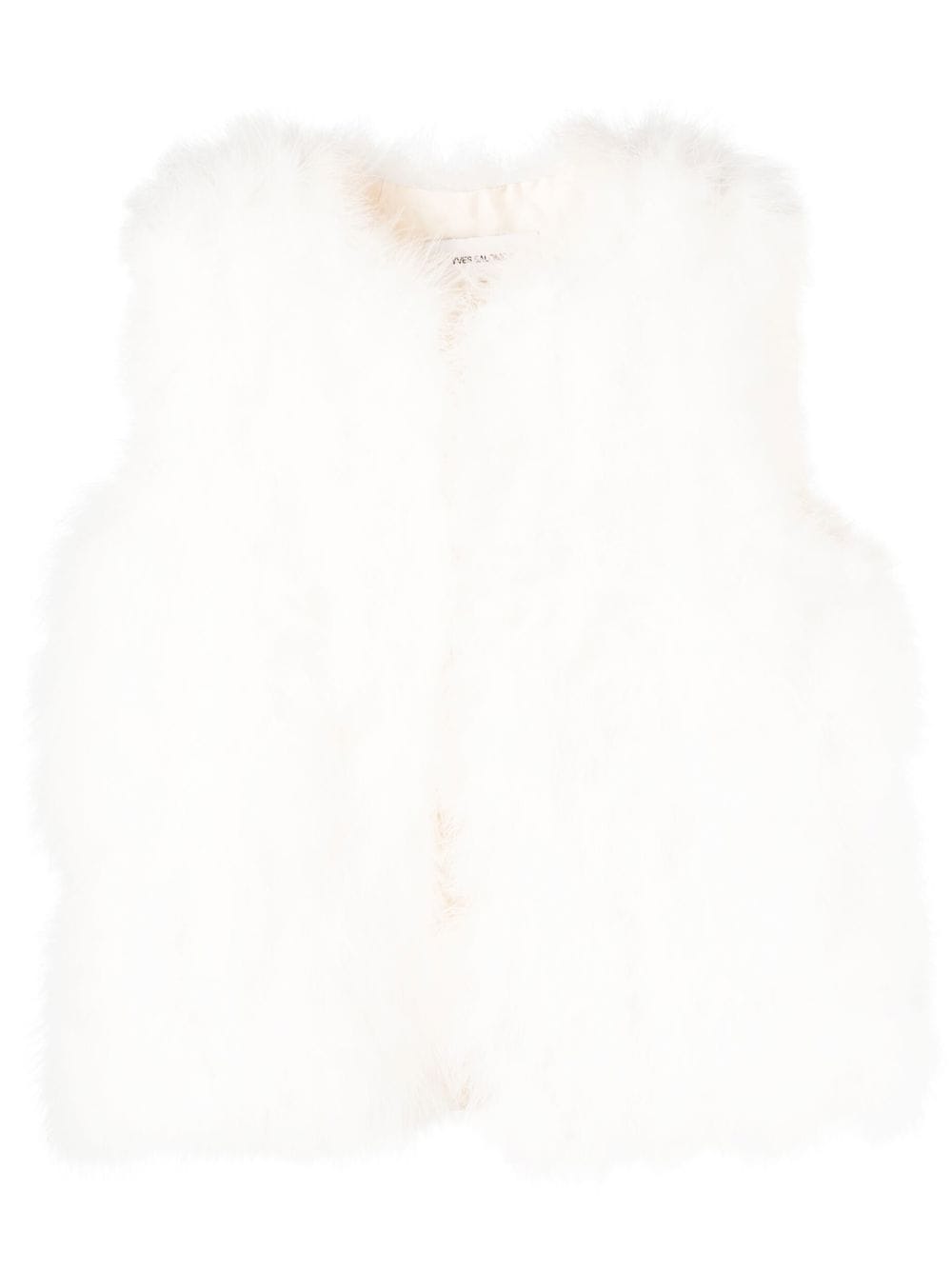 YVES SALOMON Silk Feathered-Finish Waistcoat